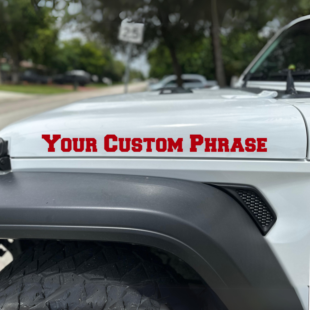 Custom Set of Hood Names- Design Your Own Decal! – Divided We Fall
