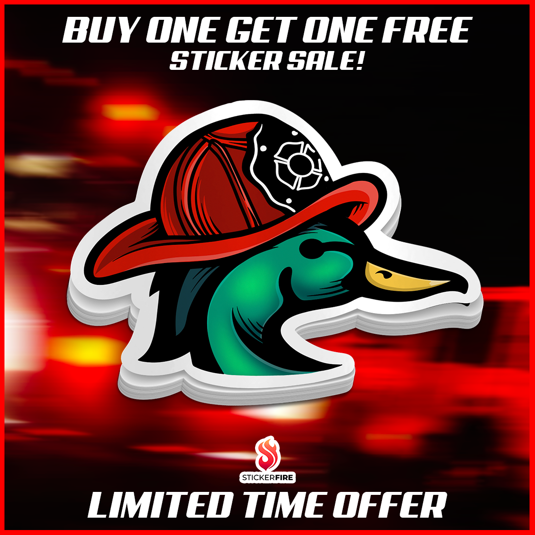 Fire Ducks Sticker – Divided We Fall