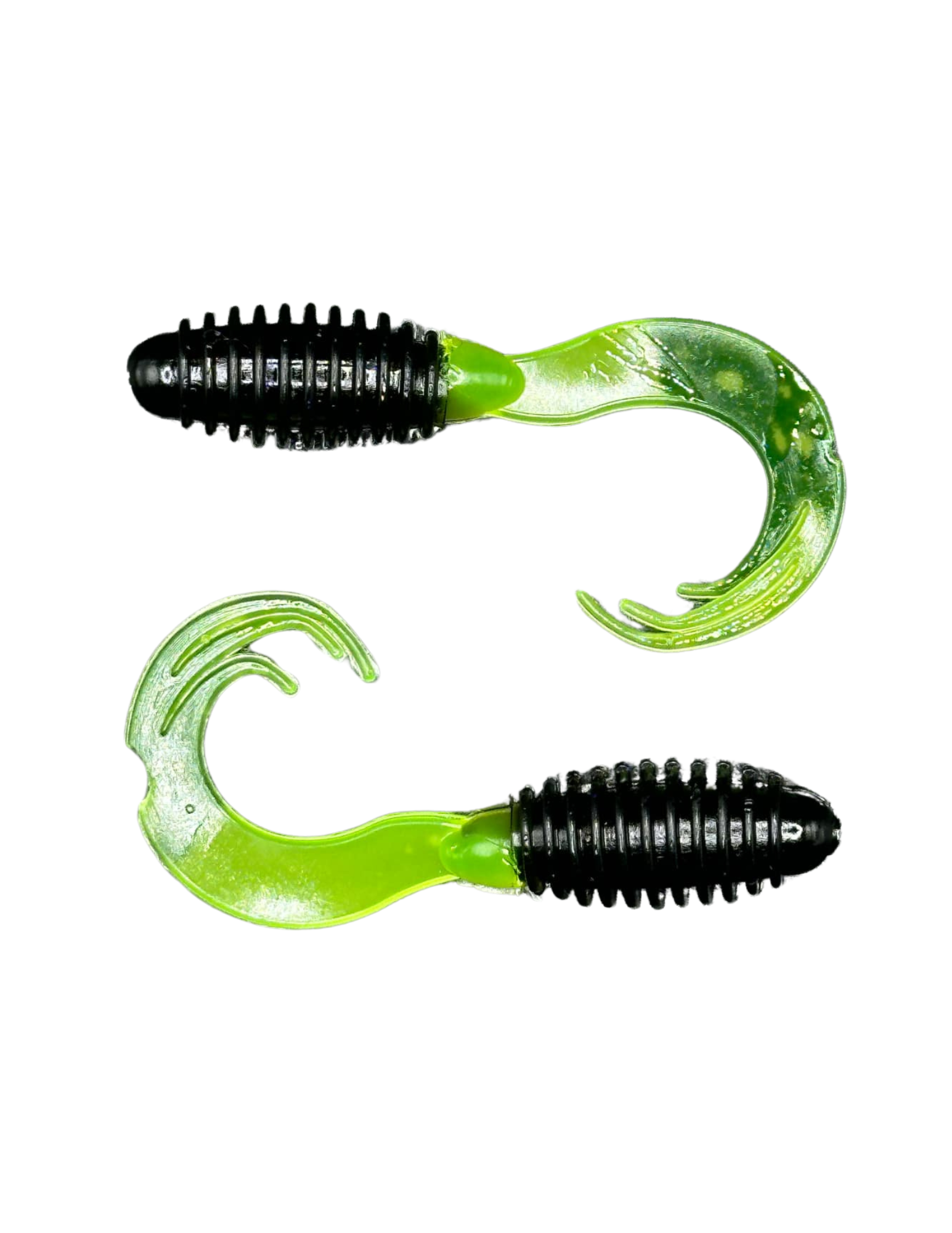2" ATX Ribbed Triple Curl Tail - USA Made Crappie Fishing Lure | Soft ...