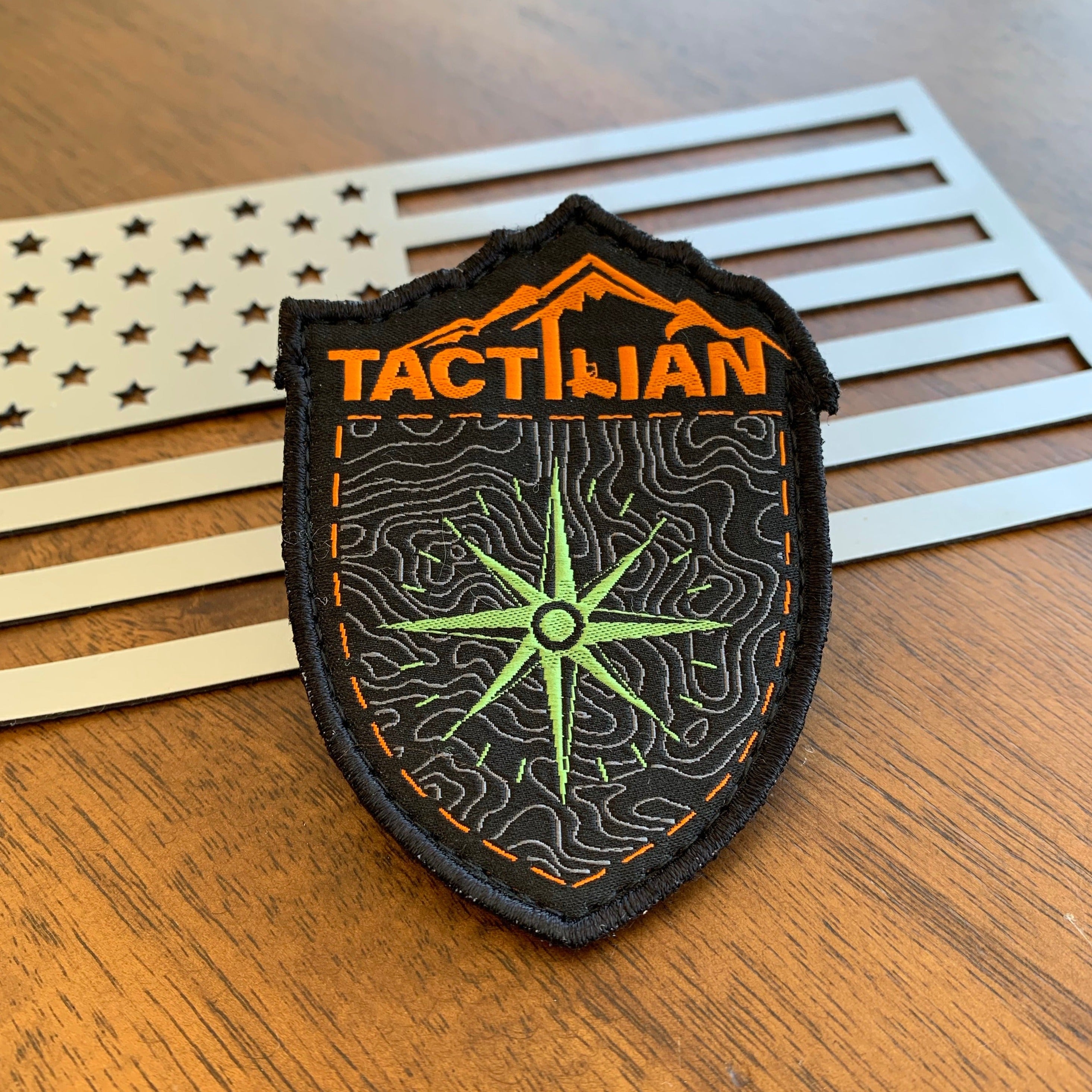 Compass Topography Thread Patch – Divided We Fall