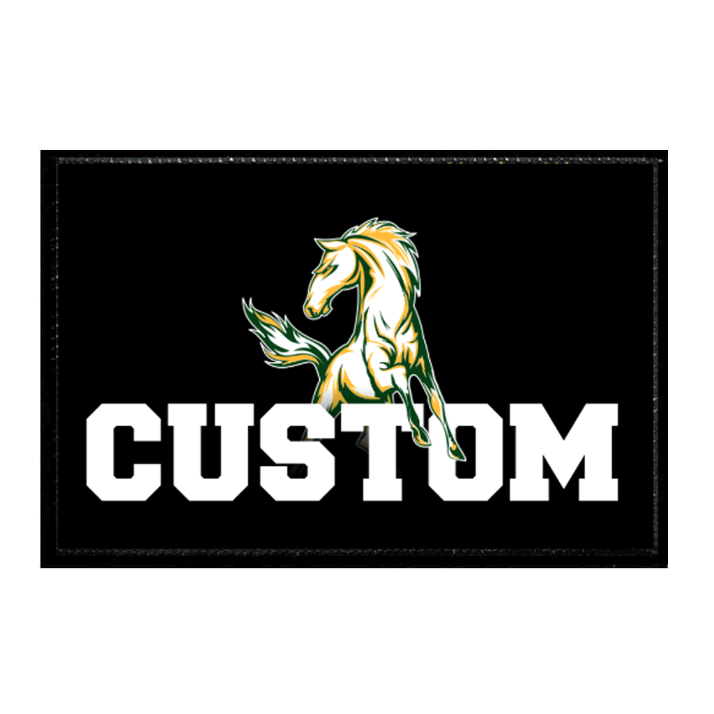 Mira Costa Custom Text With Horse - White Text On Black - Removable Pa ...